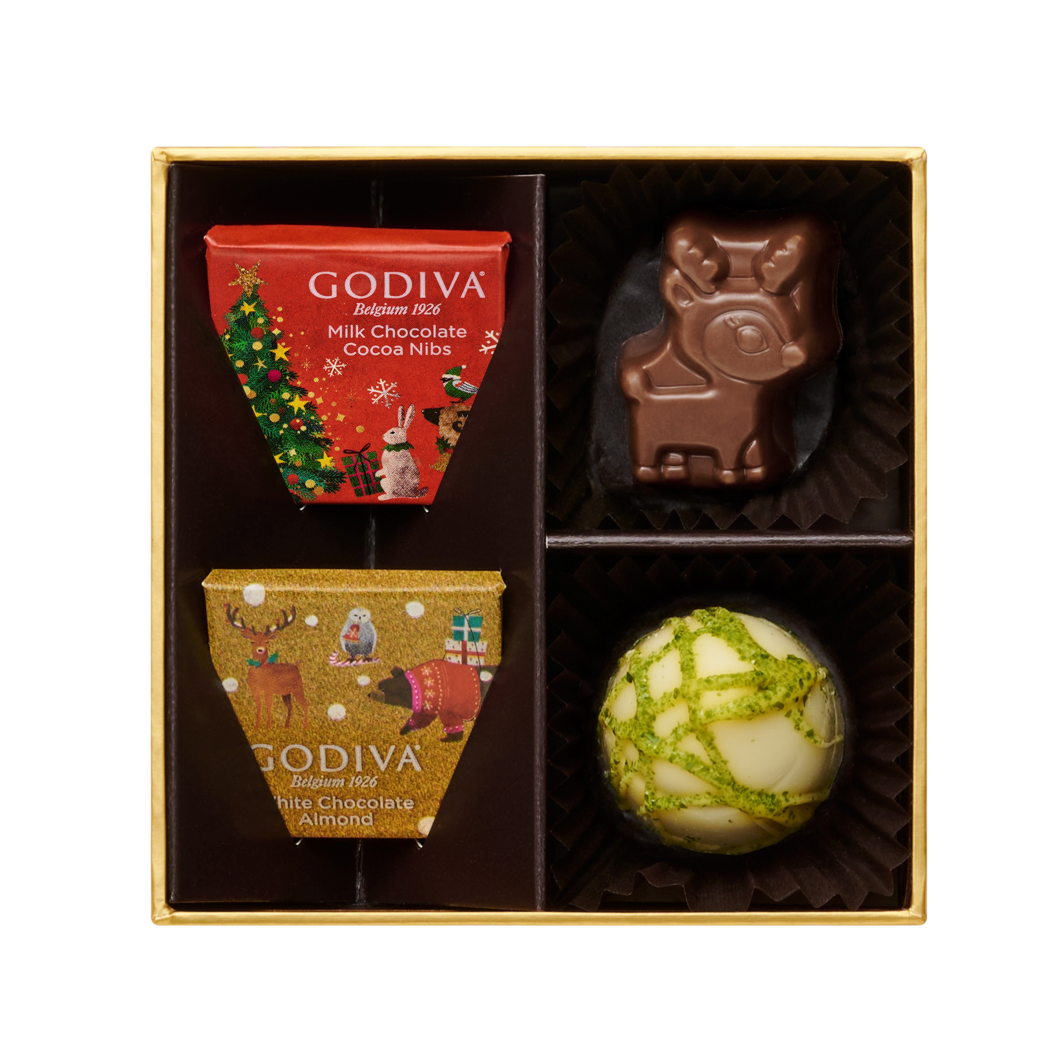 星降る森のクリスマス アソートメント 4粒入り | GODIVA（ゴディバ）のプレゼント・ギフト通販 | TANP（タンプ）